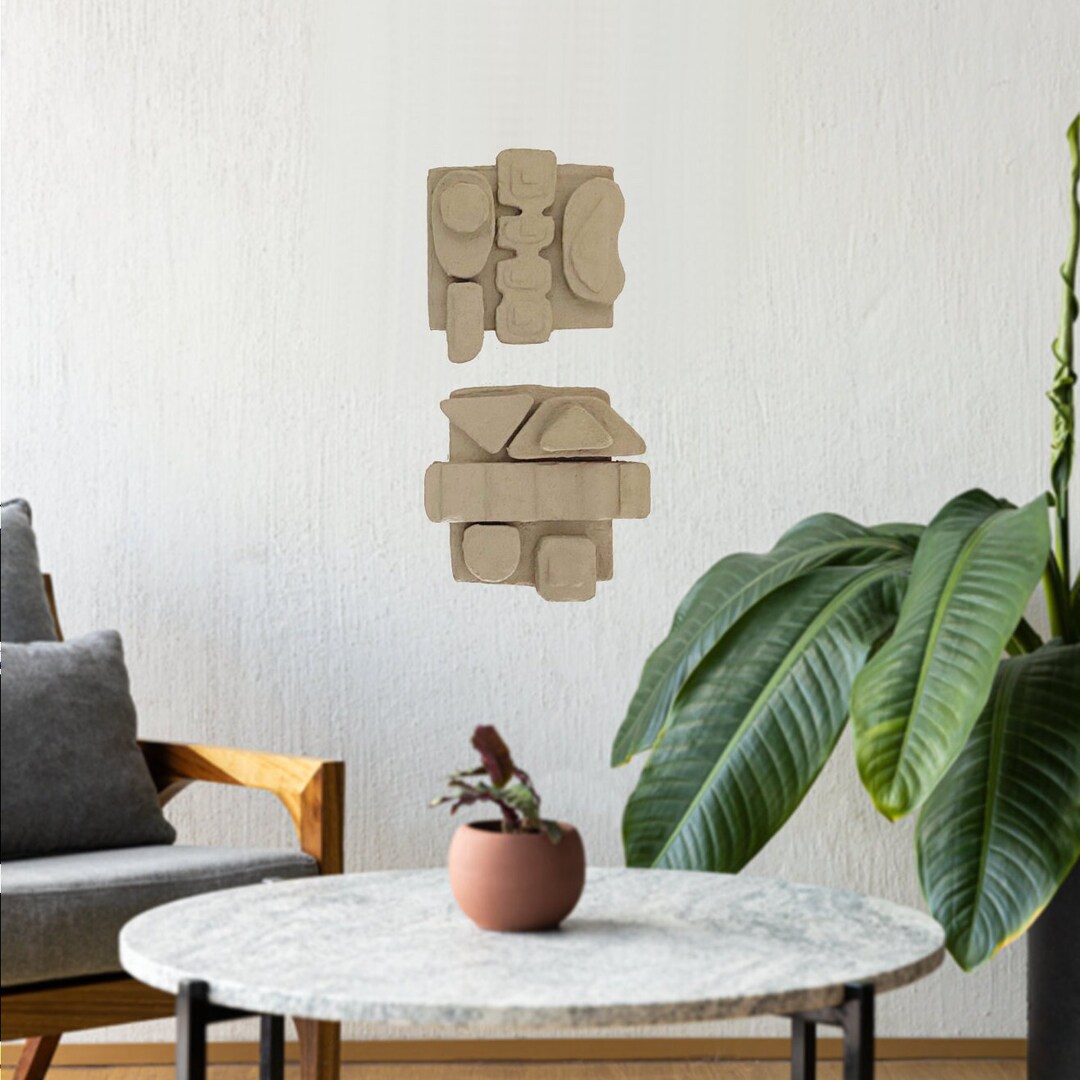 Three Dimensional Abstract Wall Art Pieces, Upcycled Cardboard Wall Art ...