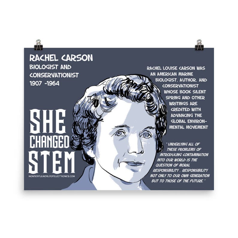 SHE CHANGED STEM Poster. Rachel Carson. Biologist and Conservationist ...
