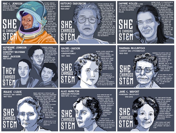 SHE CHANGED STEM Poster Seriesdownloadable Digital Files - Etsy