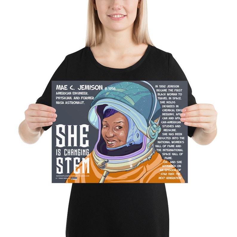 Mae C. Jemison Poster, SHE CHANGED STEM Series (funding Campaign) - Etsy