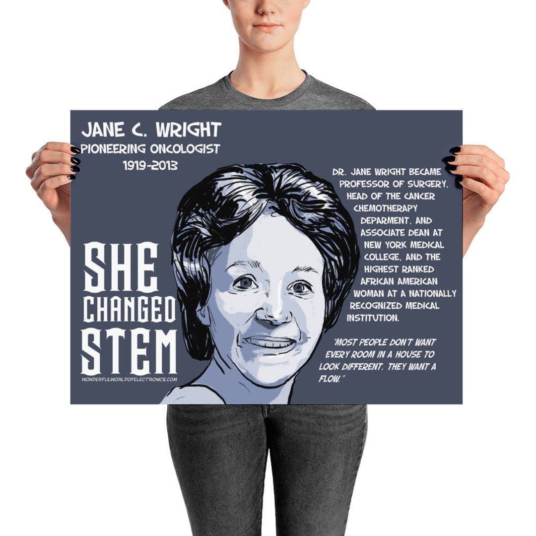 SHE CHANGED STEM Poster. Jane C. Wright. Pioneering Oncologist (funding ...