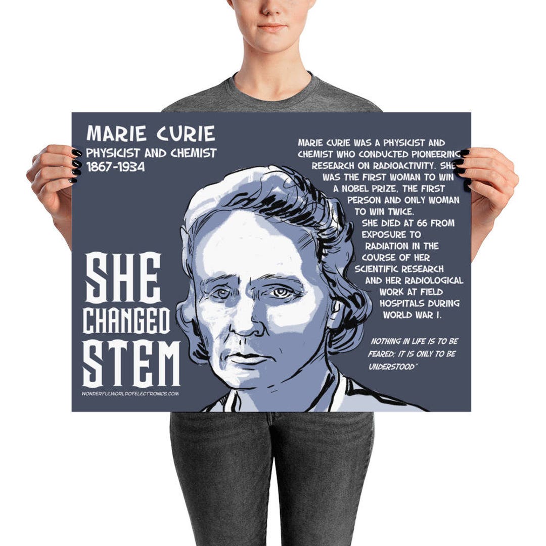 SHE CHANGED STEM Poster. Marie Curie. Physicist and Chemist (funding ...