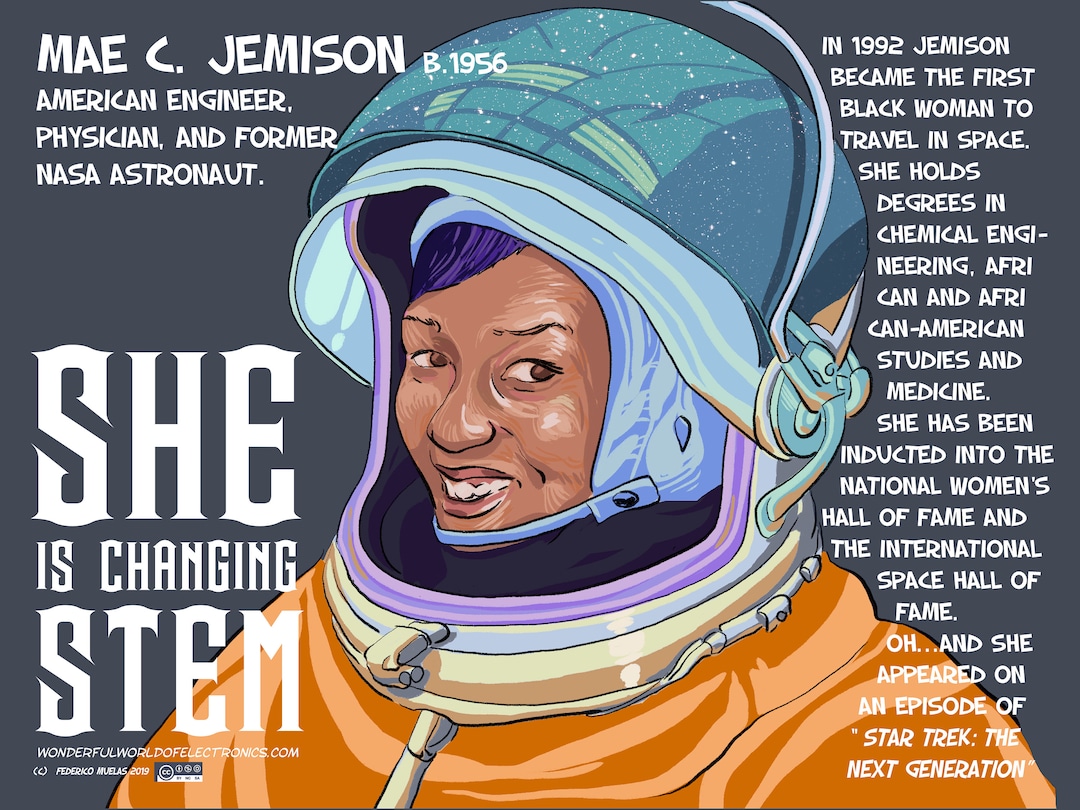 Mae C. Jemison Digital Poster, SHE CHANGED STEM Series. Downloadable ...