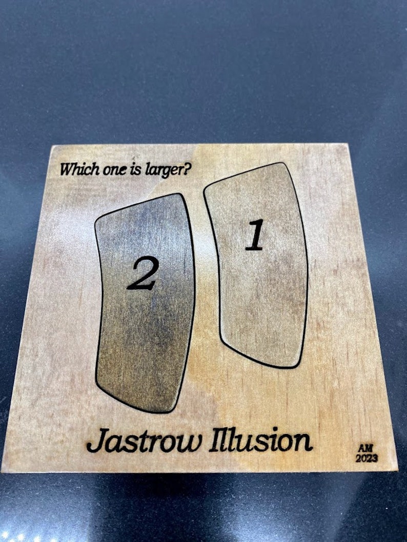 Jastrow Optical Illusion Made in Wood - Etsy
