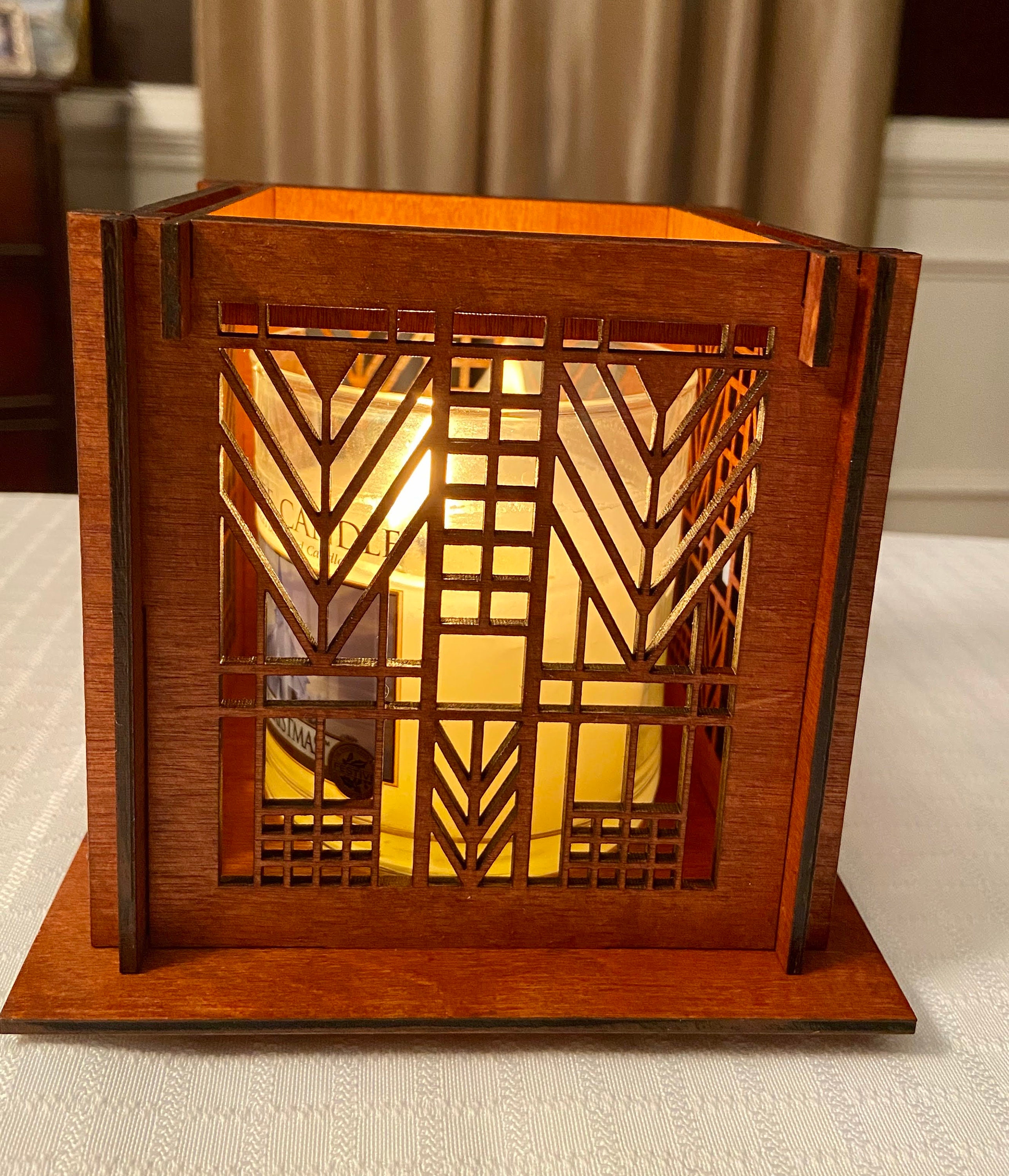 Mission Style Candle Holder Solid Cherry Craftsman Decor - Etsy