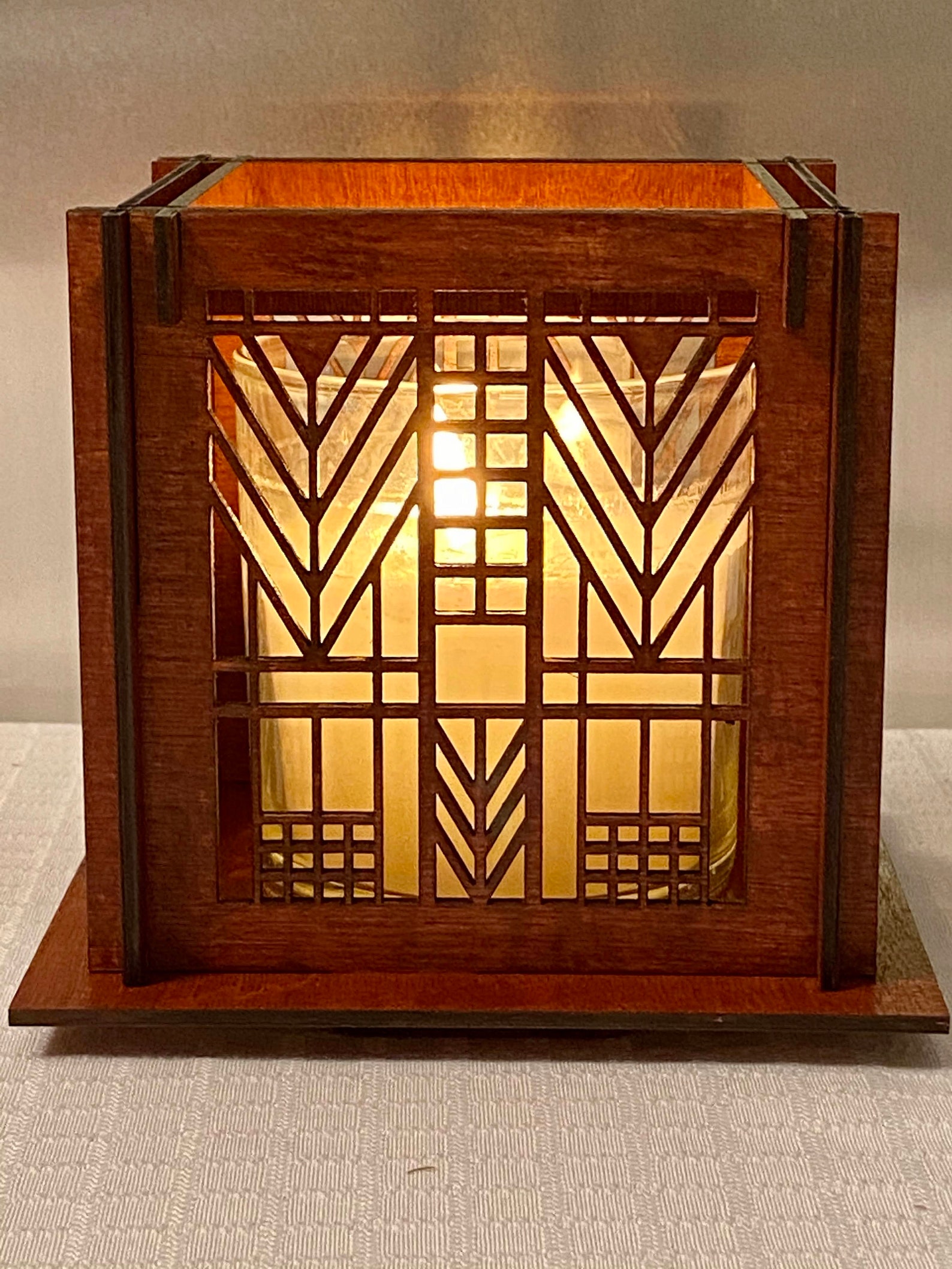 Mission Style Candle Holder - Solid Cherry Craftsman Decor - Frank ...