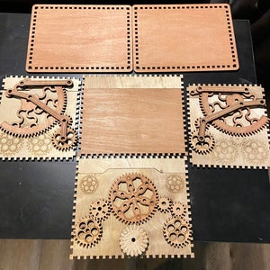 Large Wooden Gear Puzzle Box Kit – Mechanical, Functional (color Lid ...