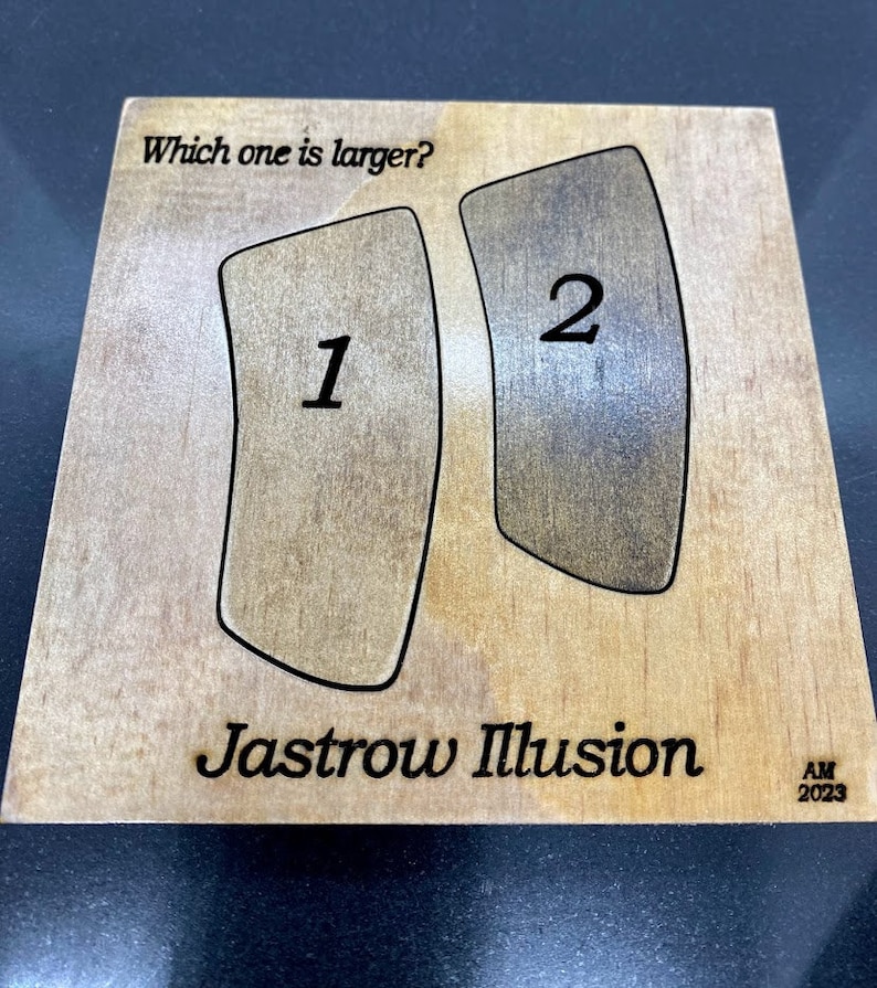 Jastrow Optical Illusion Made in Wood - Etsy