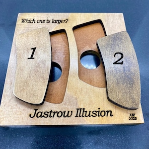 Jastrow Optical Illusion Made in Wood - Etsy