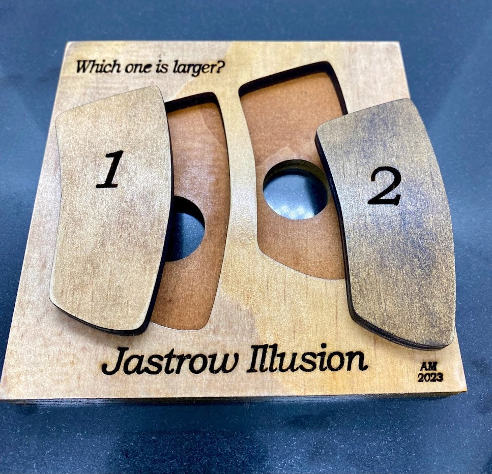 Jastrow Optical Illusion Made in Wood - Etsy
