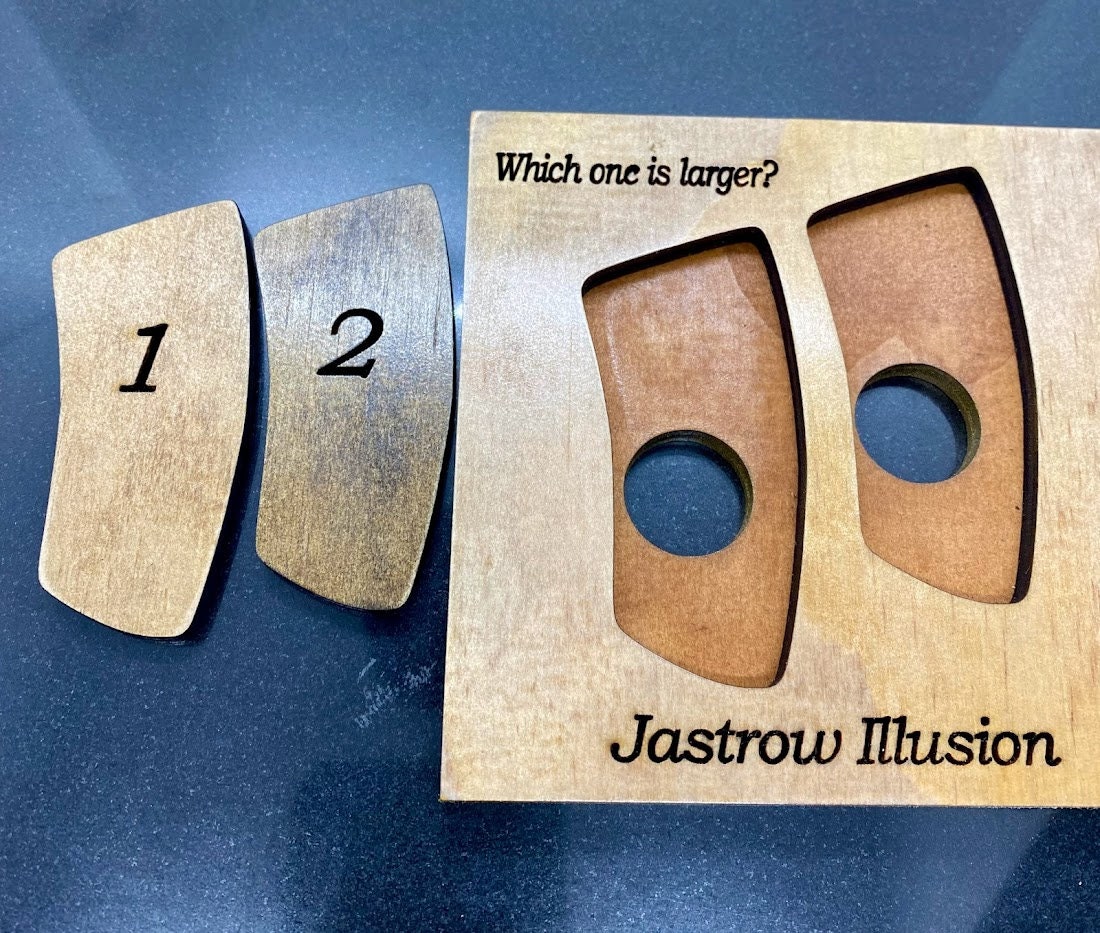 Jastrow Optical Illusion Made in Wood - Etsy