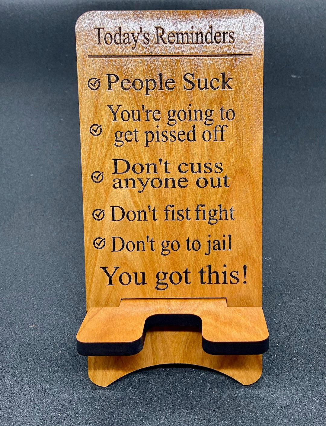 New! Solid Cherry Reminder Phone Stand - Etsy