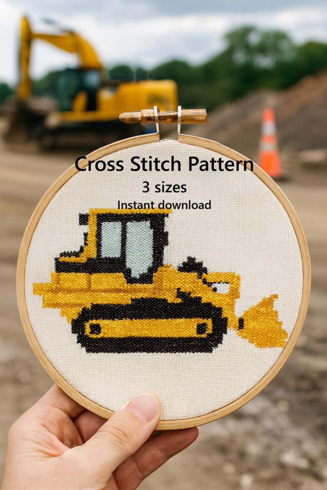 Bulldozer Cross Stitch Pattern – Keepsake Design for Construction Fans ...
