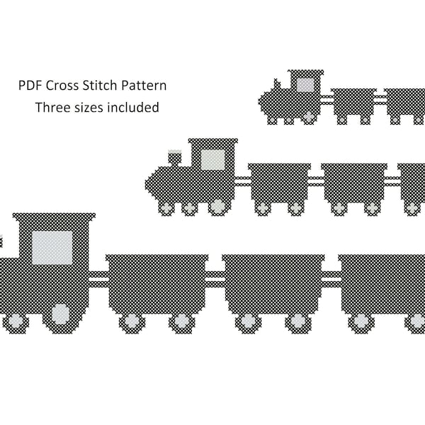 Cross Stitch Train - Etsy