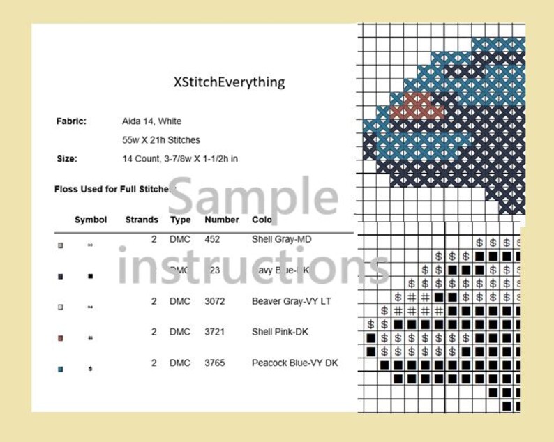 Garbage Truck Cross Stitch Pattern: Beginner DIY Gift (instant Download ...