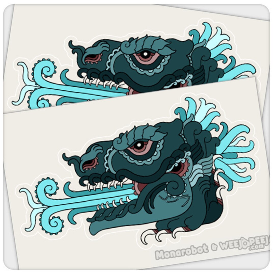Godzilla Head Vinyl Sticker Sheet, by Monarobot - Etsy
