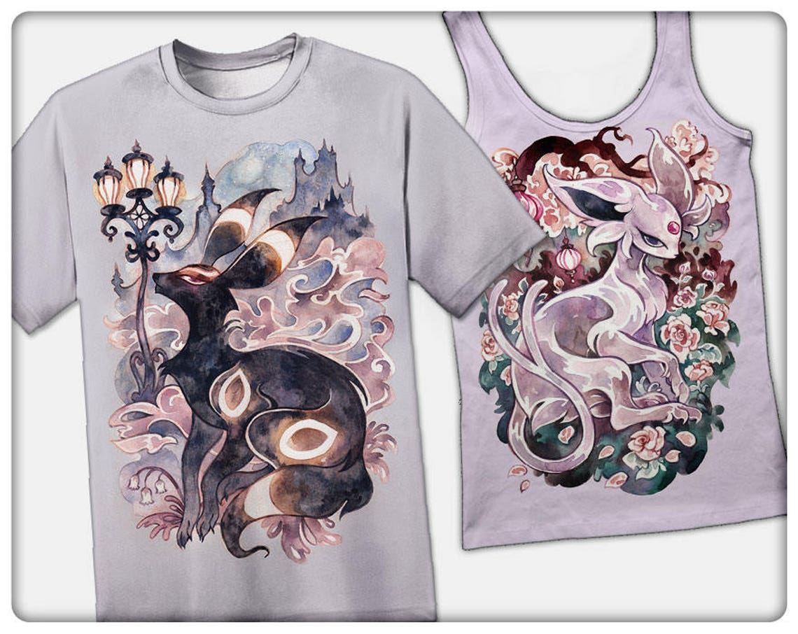 Eevee Series Shirts unisex T-shirts Fitted Tees Racerback | Etsy