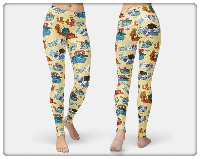 Pokemayan Starters Leggings by Monarobot | Etsy