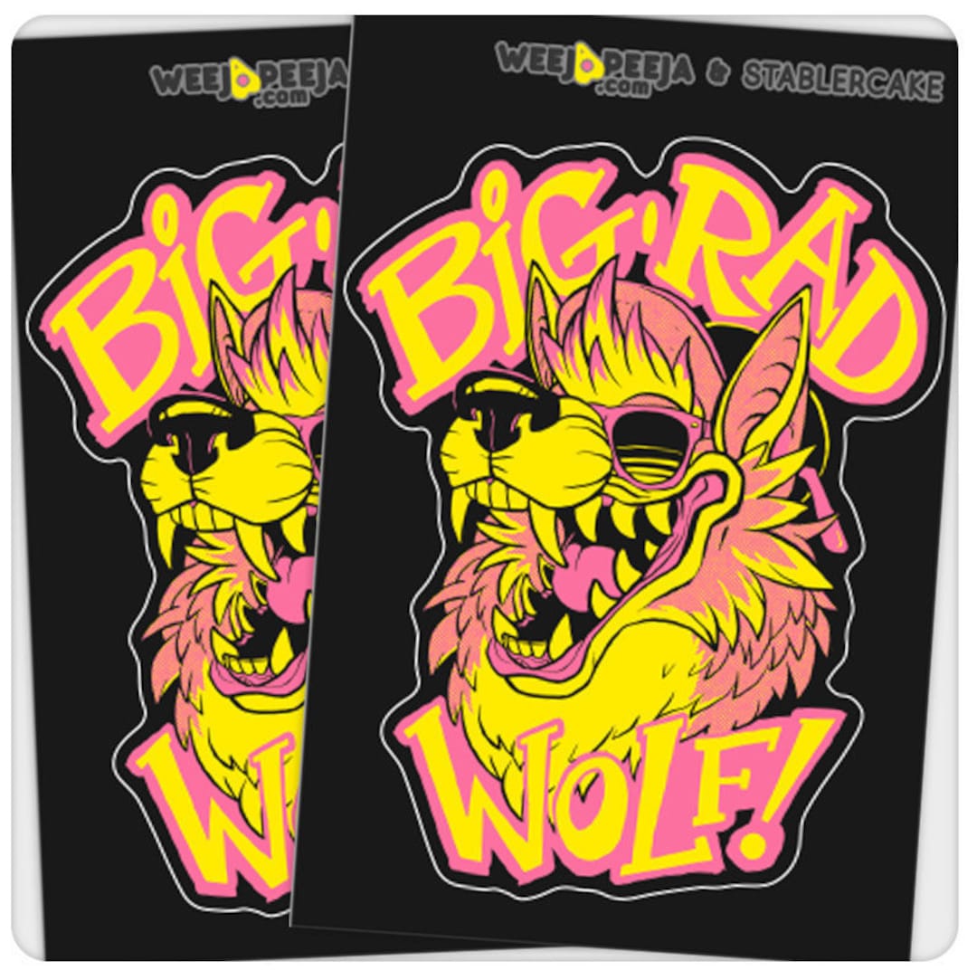 Big Rad Wolf Vinyl Sticker Sheet, by Stablercake - Etsy