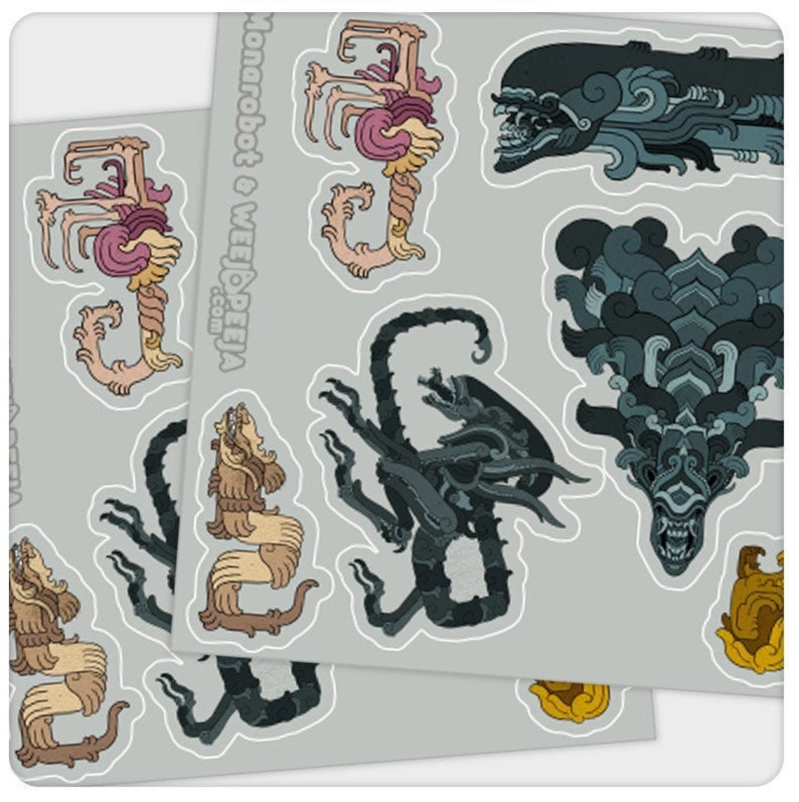 Ancient Alien Vinyl Sticker Sheet by Monarobot - Etsy