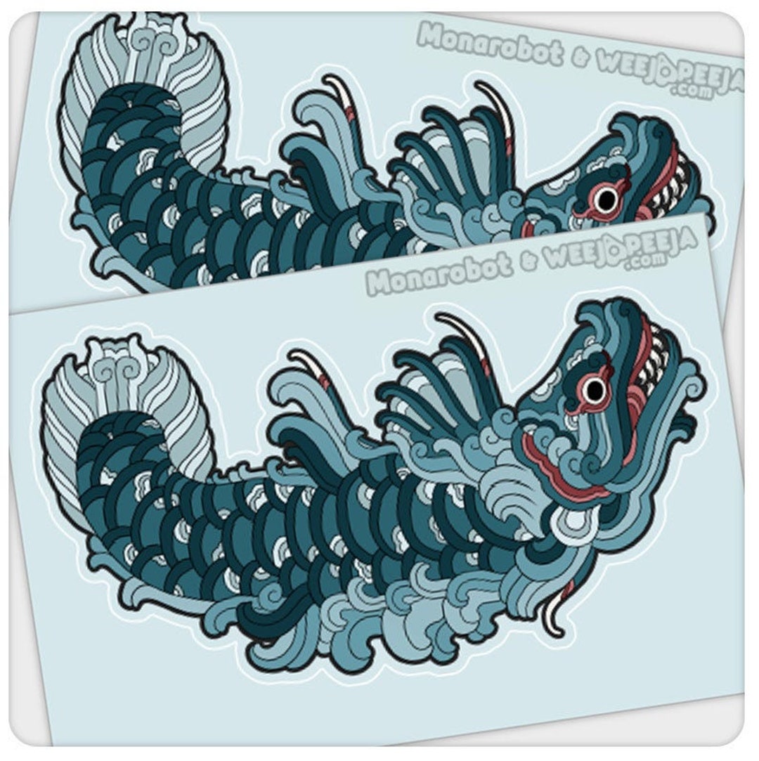 Ancient Coelacanth Vinyl Sticker Sheet, by Monarobot - Etsy