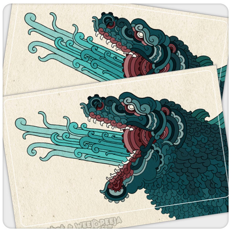 Fire Breathing Godzilla Vinyl Sticker Sheet by Monarobot - Etsy