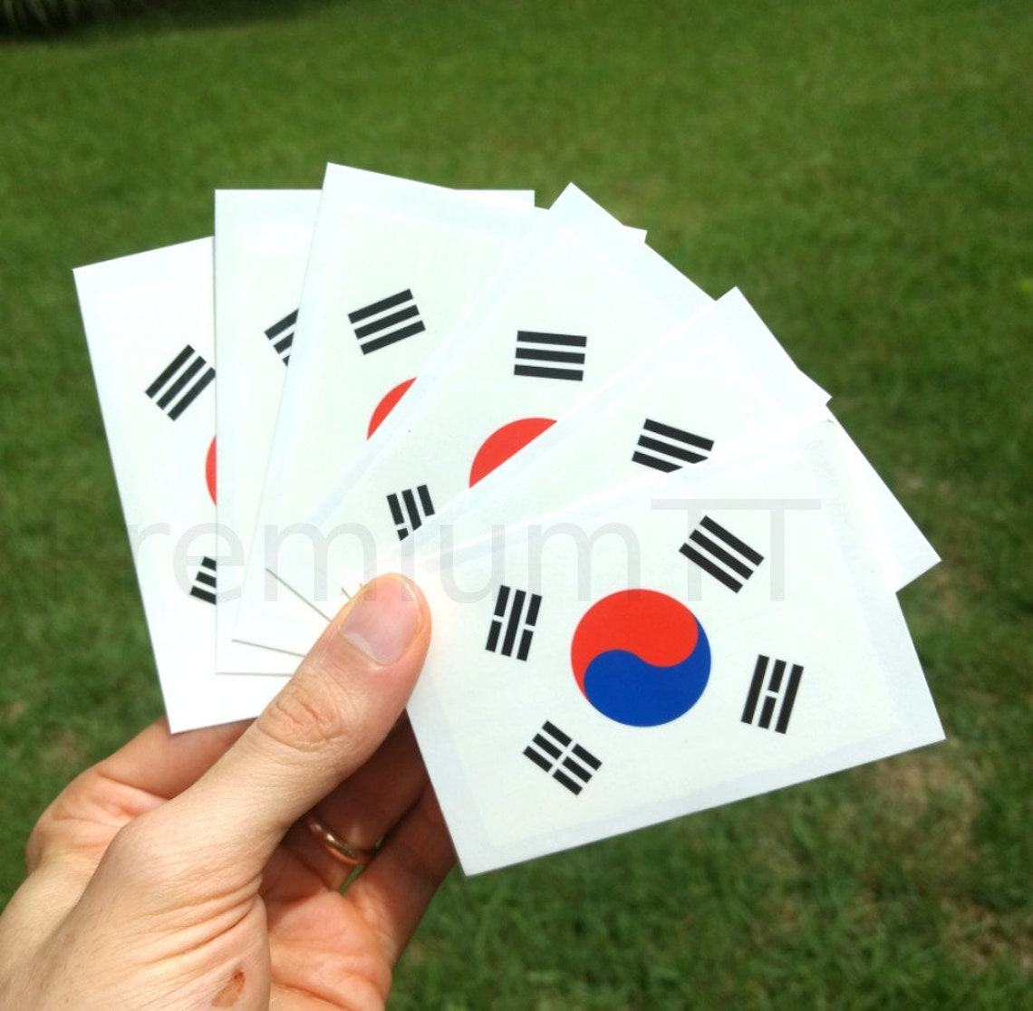 8 Large South Korea Flag Tattoos Korean Party Favors - Etsy