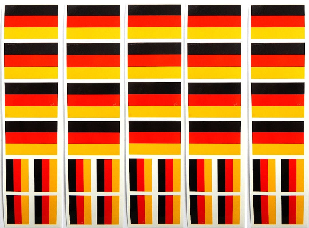 40 Removable Stickers: German Flag, Germany Party Favors, Decals - Etsy