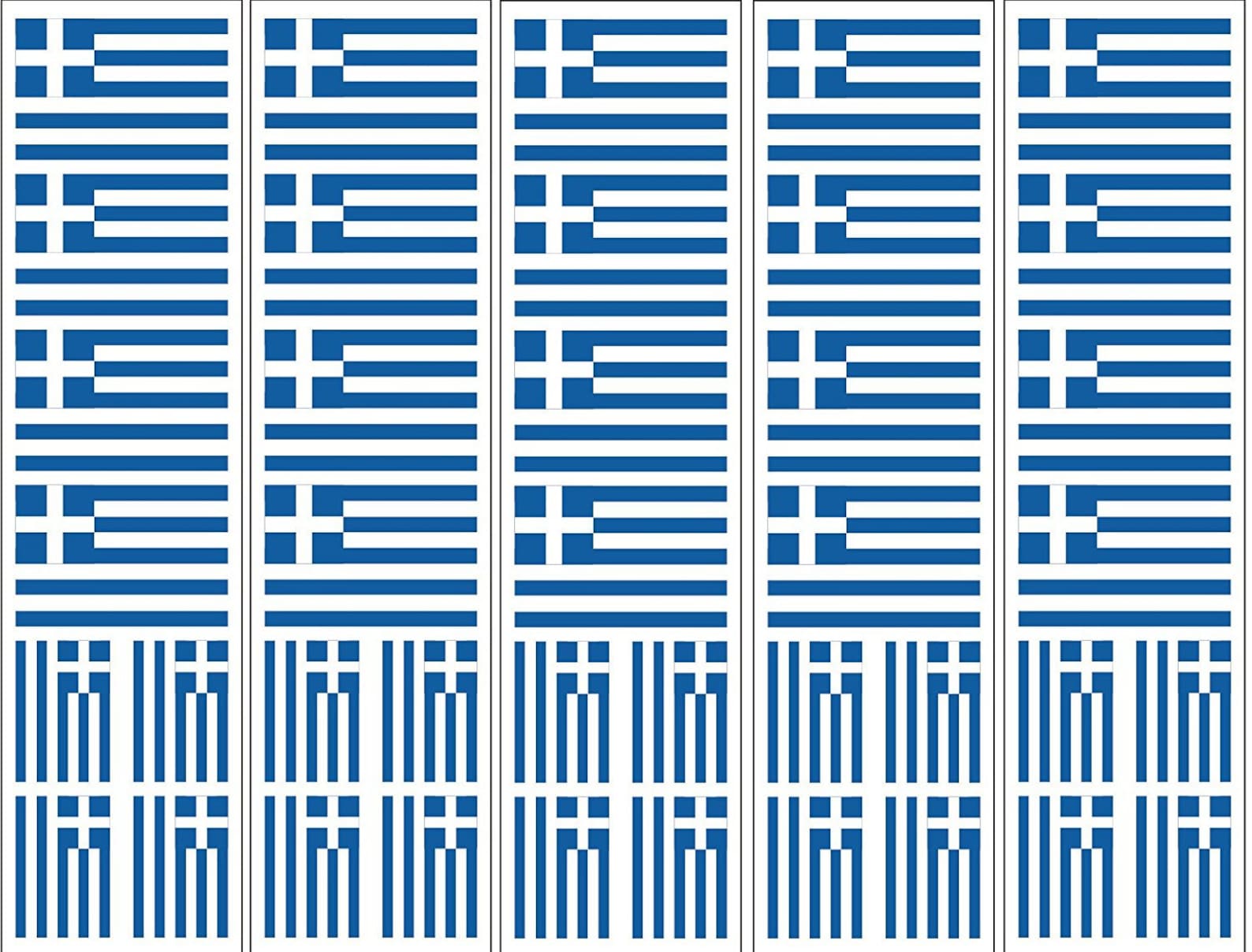 40 Removable Stickers: Greek Flag Greece Party Favors Decals - Etsy