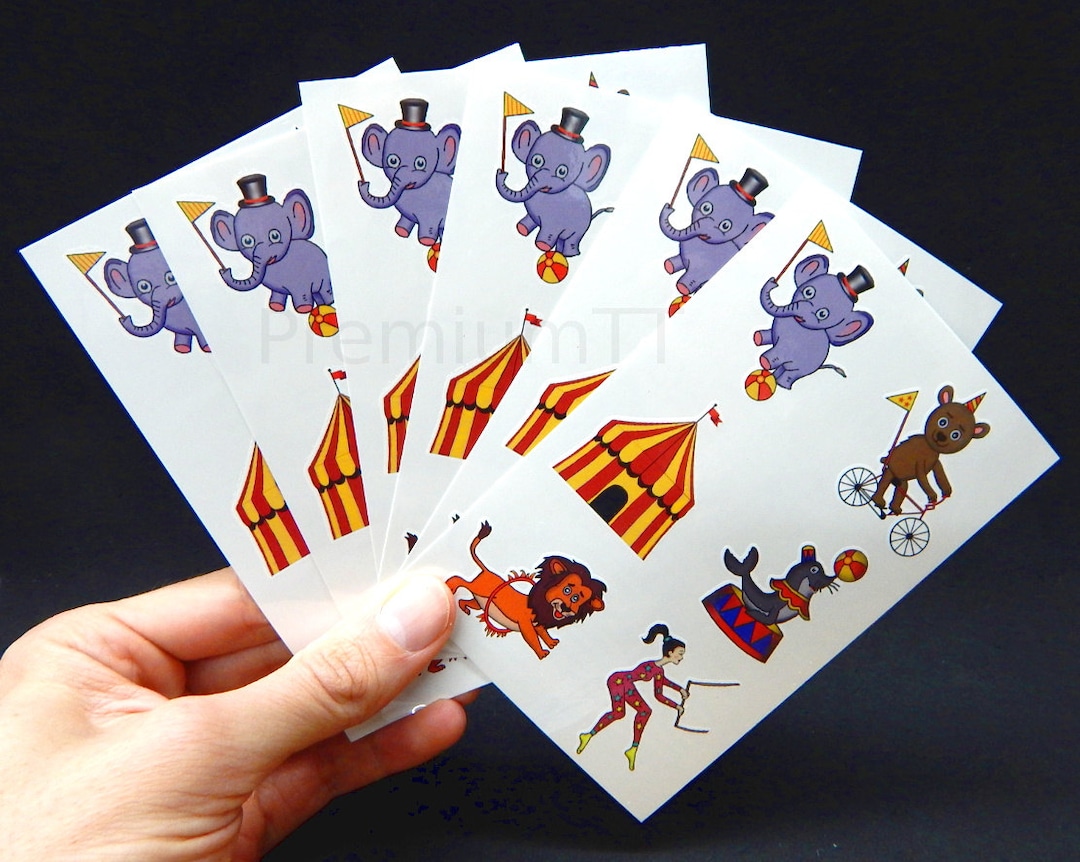 Circus Temporary Tattoos: Carnival Party Favors, 36 Count - Etsy