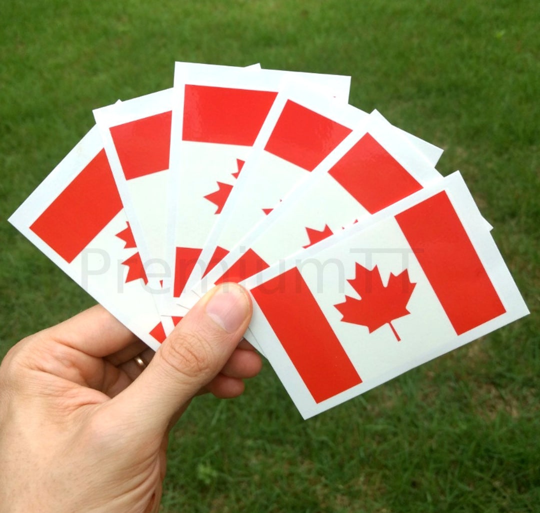 8 Large Canadian Flag Tattoos, Canada Party Favors - Etsy