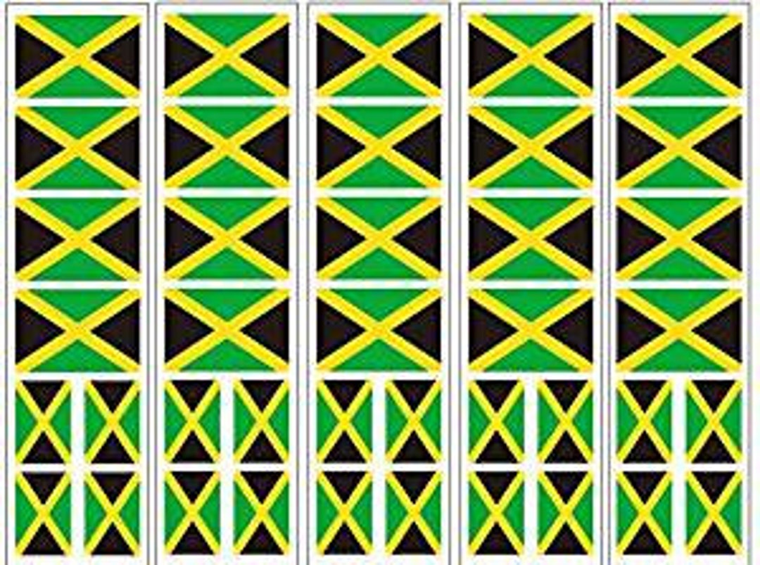 40 Removable Stickers: Jamaica Flag, Jamaican Party Favors, Decals - Etsy