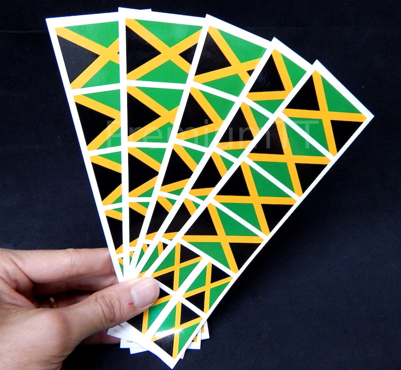 40 Removable Stickers: Jamaica Flag, Jamaican Party Favors, Decals - Etsy