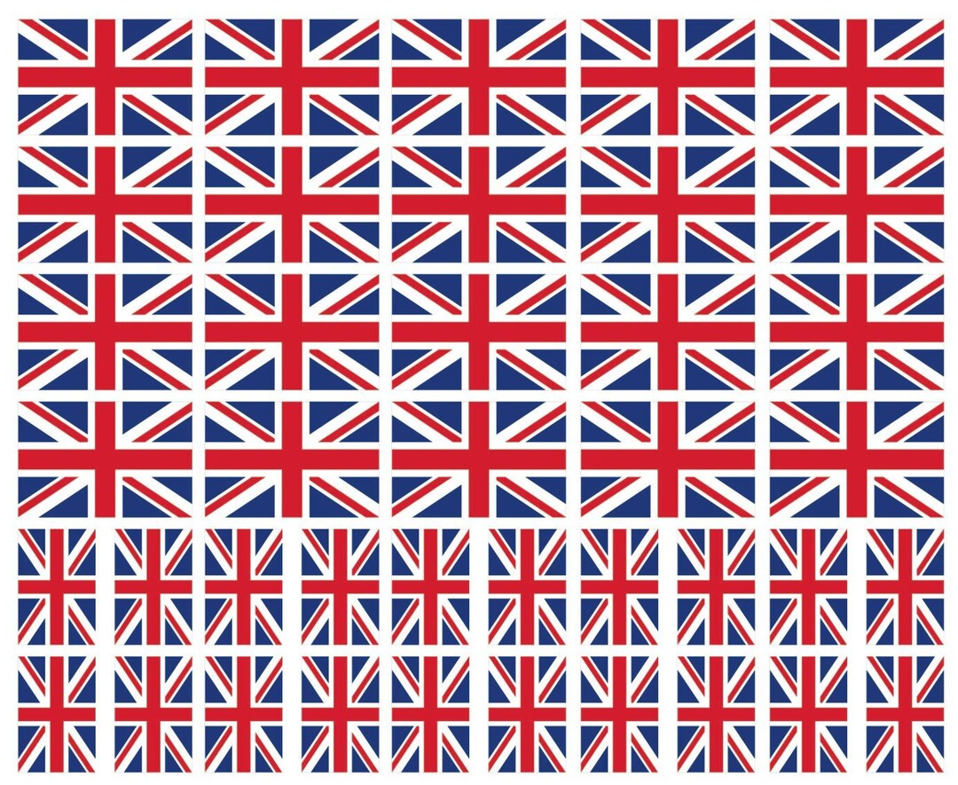 Union Jack Stickers: 40 Removable UK Flag Decals - Etsy