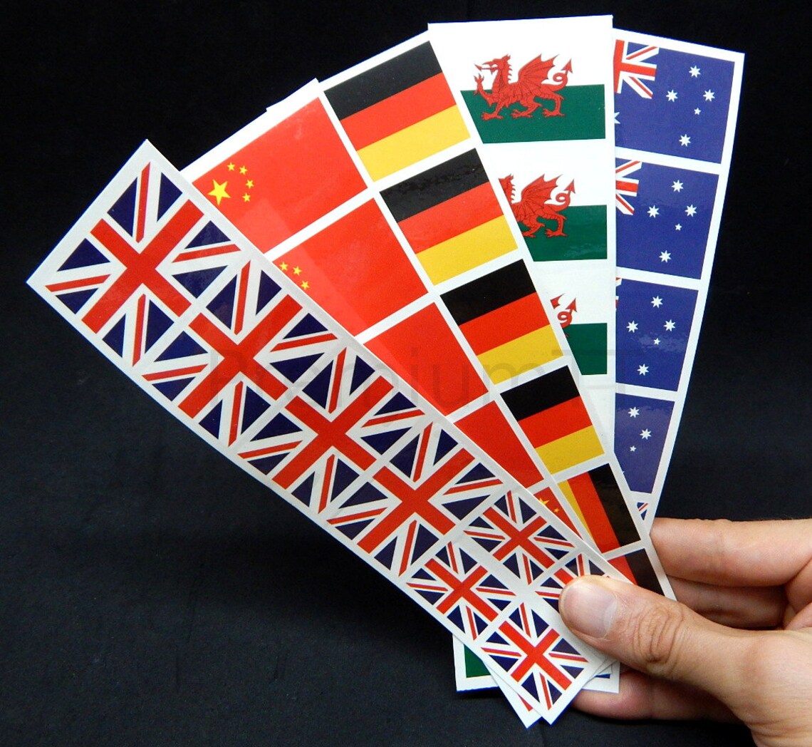 40 Tattoos: International World Flags Olympics Party Favors - Etsy