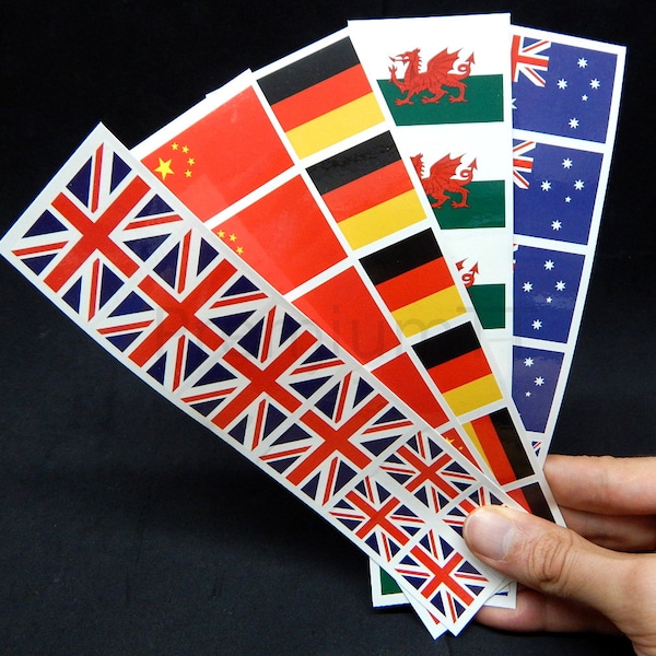 World Flag Stickers - Etsy