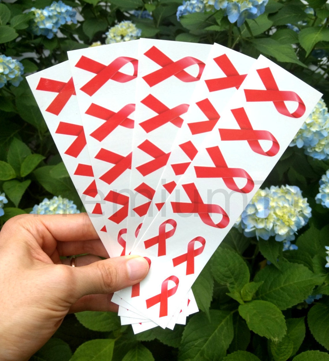 40 Red Ribbon Temporary Tattoos: Cancer Awareness Tattoo - Etsy