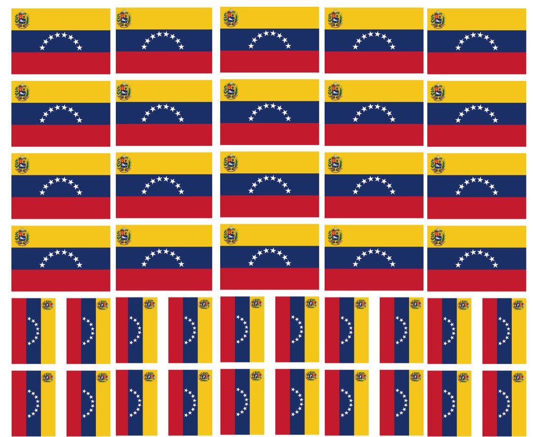 40 Removable Stickers: Venezuela Flag, Party Favors, Decals - Etsy