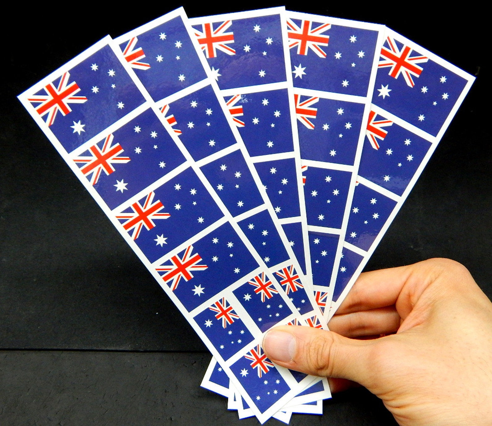 40 Removable Stickers: Australia Flag, Australian Party Favors, Decals ...