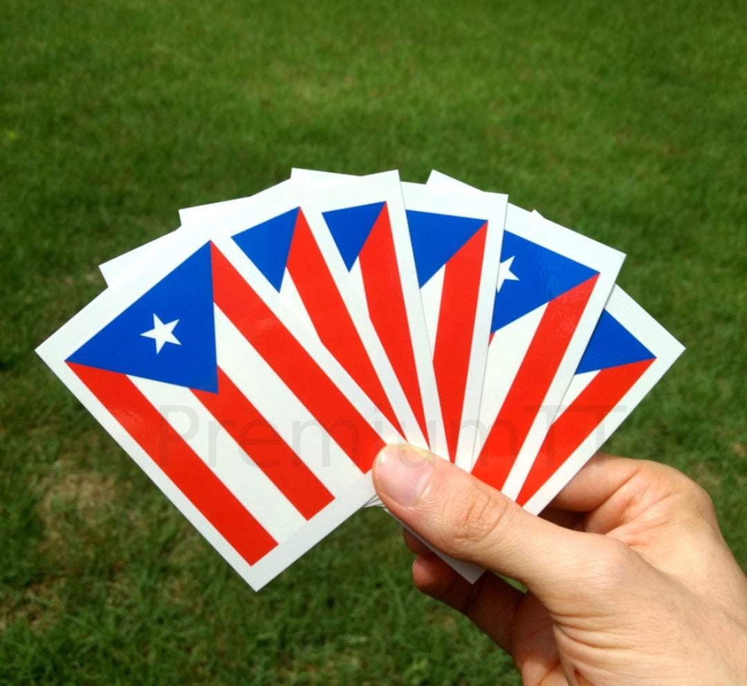 8 Large Puerto Rico Flag Tattoos, Party Favors - Etsy