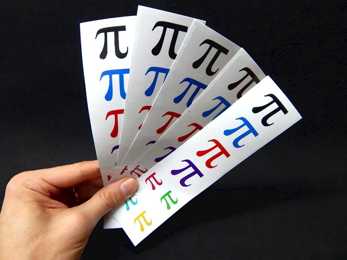 40 Pi Symbol Removable Stickers Pi Day Math Party Favors - Etsy