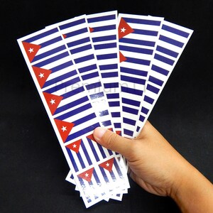 40 Removable Stickers: Cuban Flag, Cuba Party Favors, Decals - Etsy