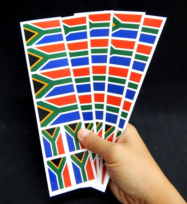 40 Removable Stickers: South Africa Flag S. African Party | Etsy