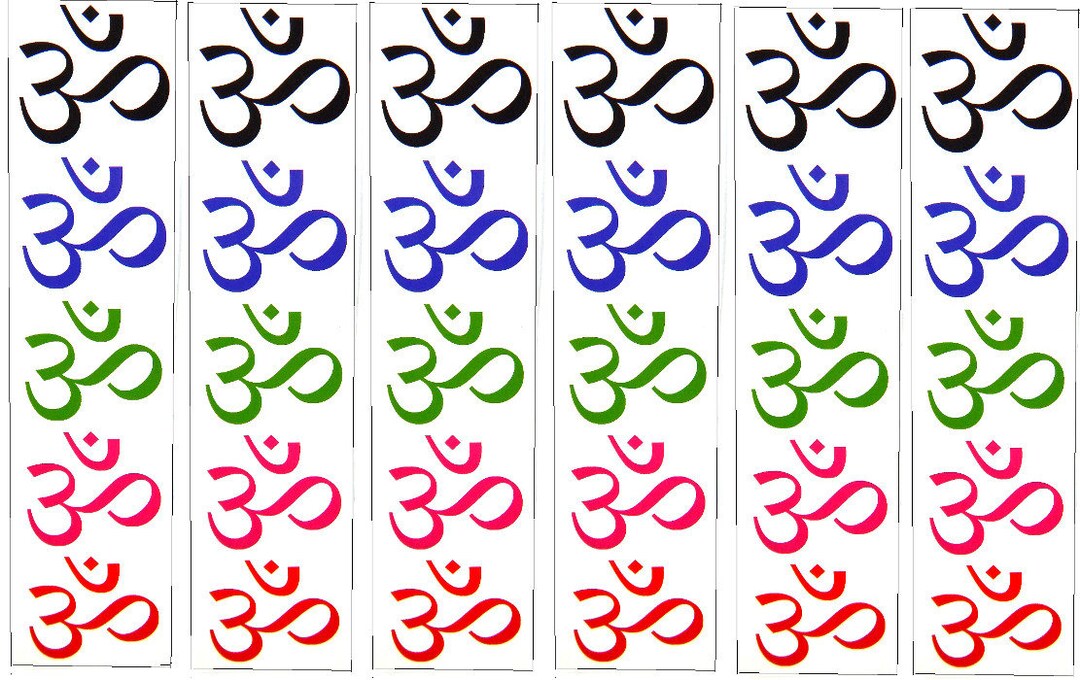 30 Removable Stickers: Om, Ohm, Aum Symbol Party Favors, Decals - Etsy