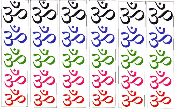 30 Removable Stickers: Om Ohm Aum Symbol Party Favors | Etsy