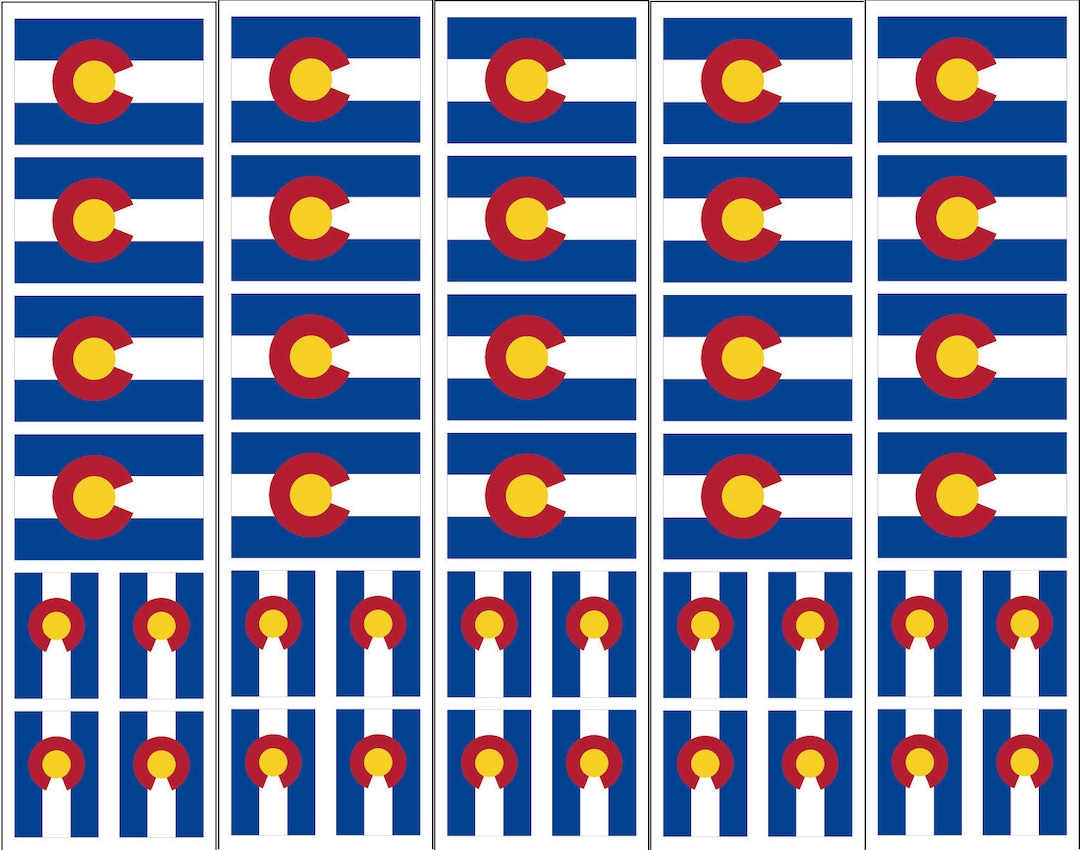 40 Removable Stickers: Colorado Flag, Party Favors, Decals - Etsy