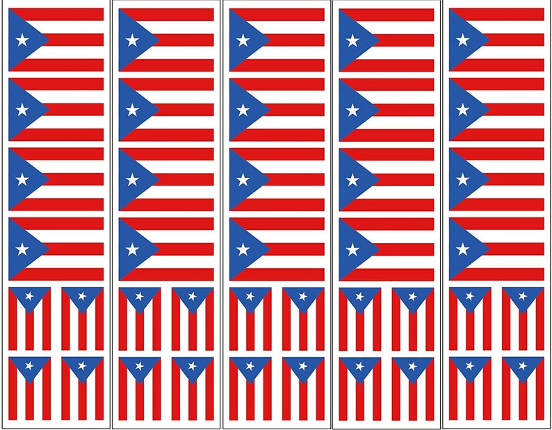 40 Puerto Rico Flag Tattoos Parade & Party Favors | Etsy