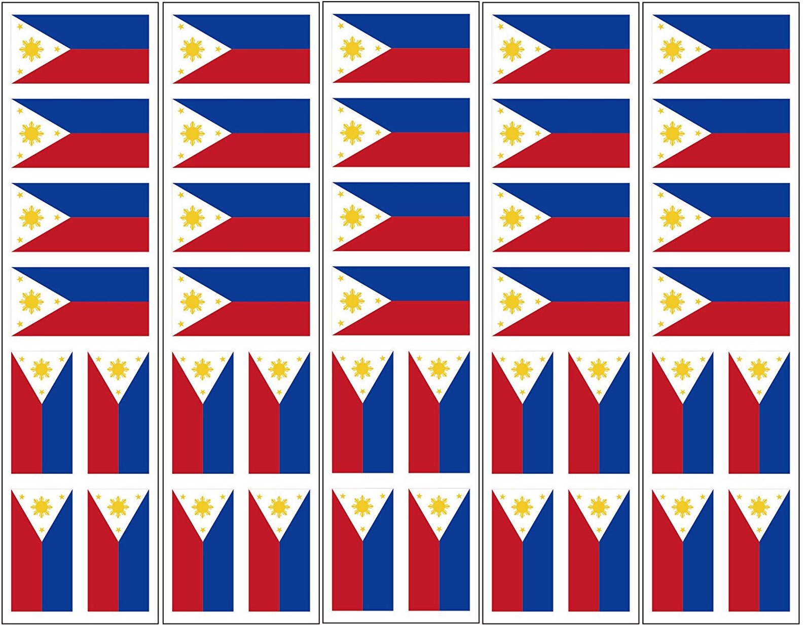 40 Removable Stickers: Philippines Flag Philippine Party - Etsy