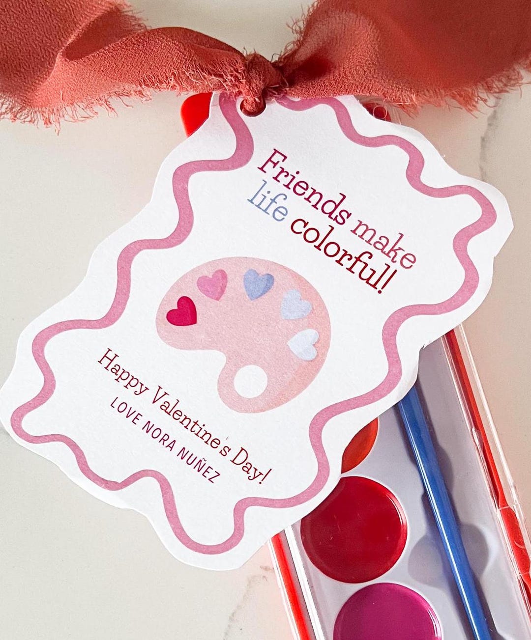 Printable Valentine- Friends Make Life Colorful - Etsy