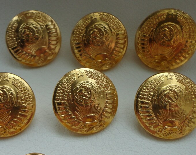 Soviet Vintage Original Buttons With the Coat of Arms of the USSR ...